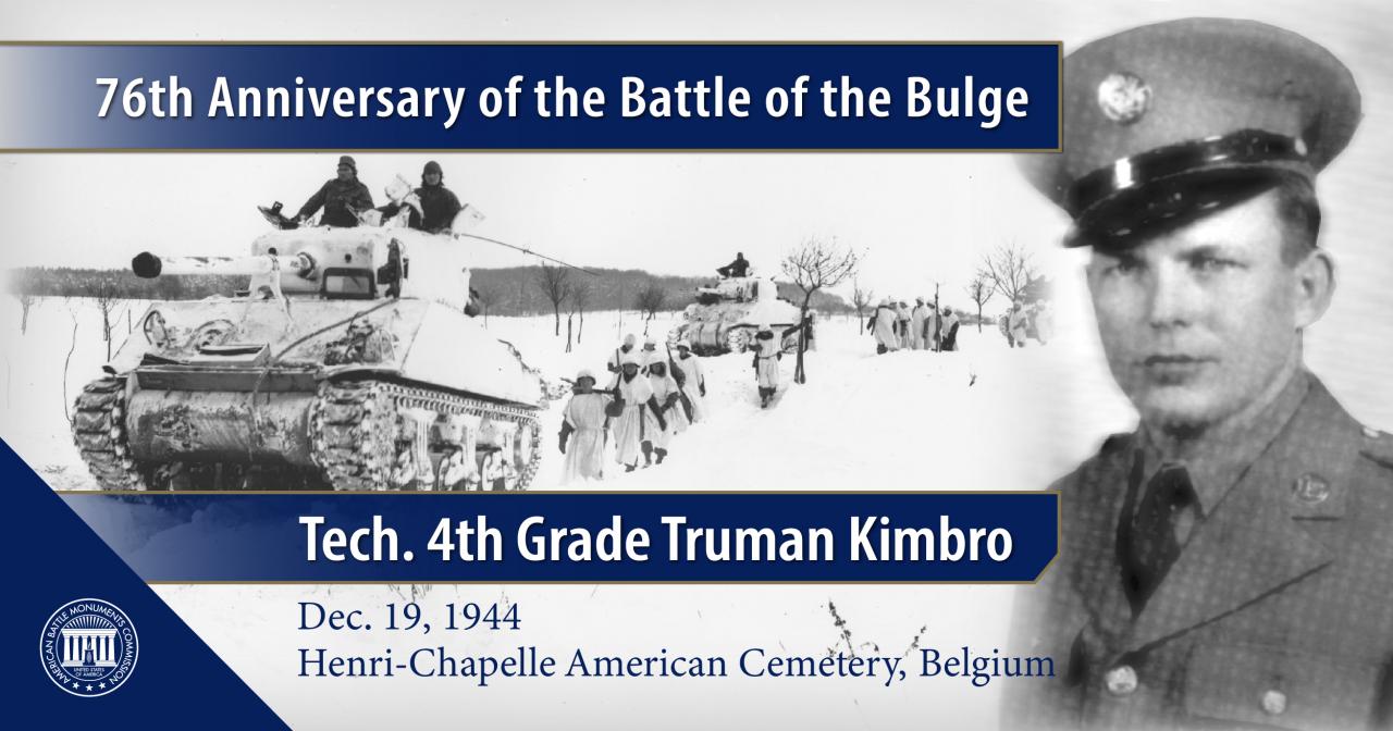 Technician 4th Grade Truman Kimbro, buried at Henri-Chapelle American ...
