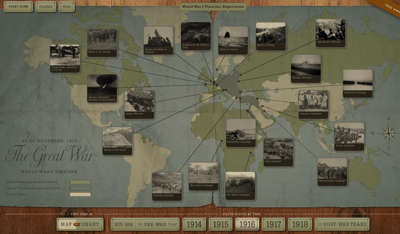WWI Interactive Timeline and Map - American Battle Monuments Commission ...