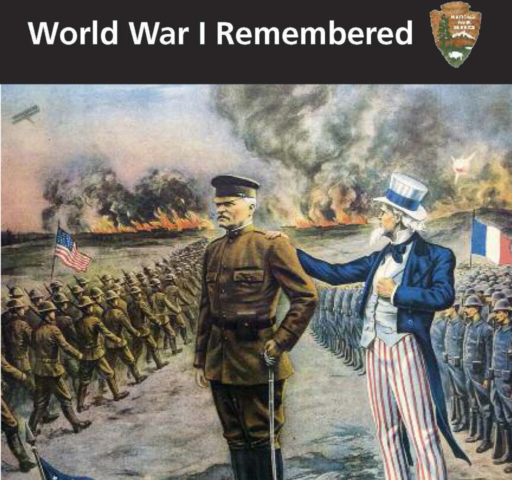 Cover includes the title and an artistic rendering of Gen. Pershing ...